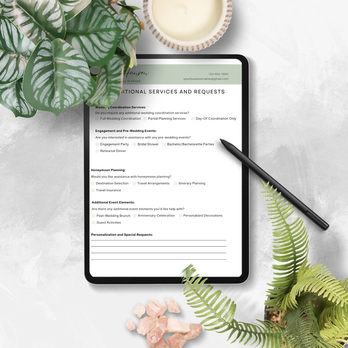 Wedding Planner Questionnaire Template Wedding Client Onboarding ...