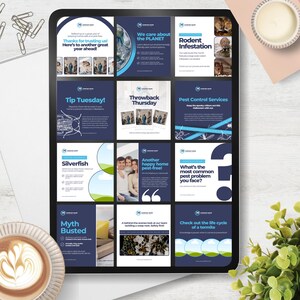 Pest Control Social Media Post Template Bundle Exterminator Instagram ...