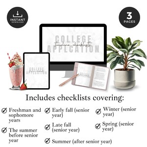 College Application Planner Timeline Printable Checklists for College ...