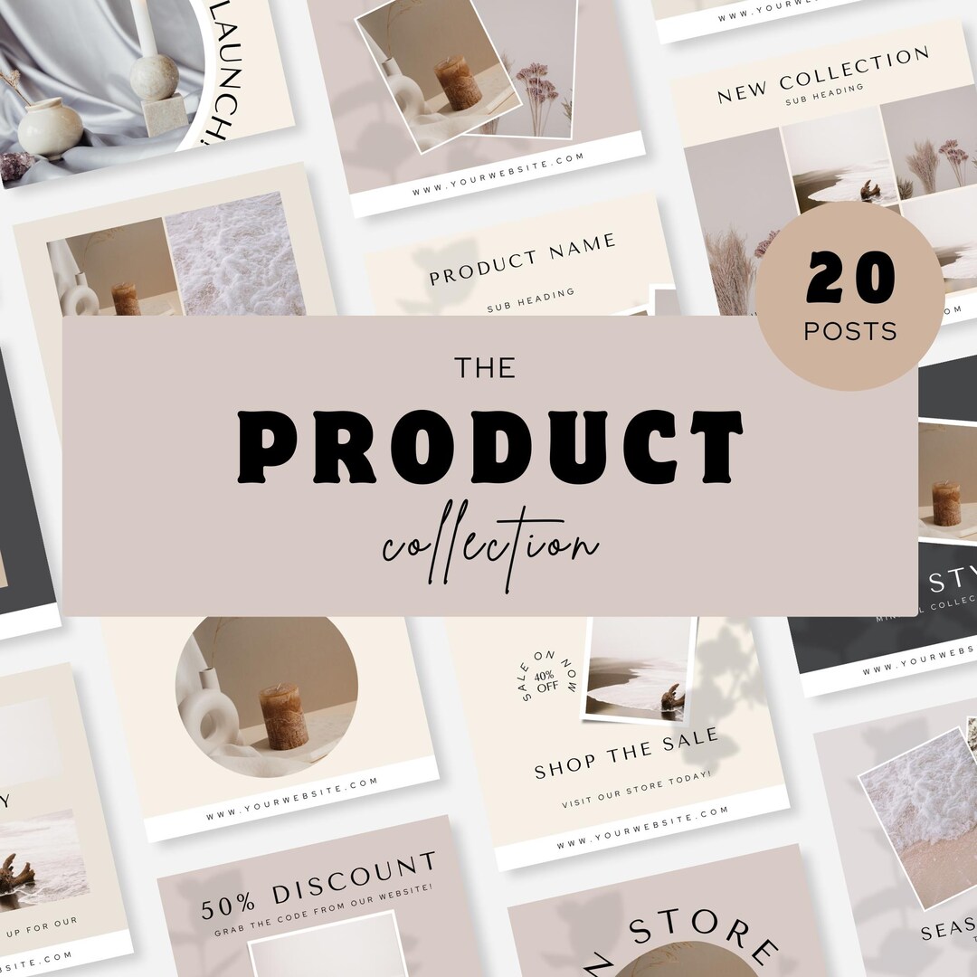 Product Social Media Posts New Product Instagram Post Bundle Neutral ...