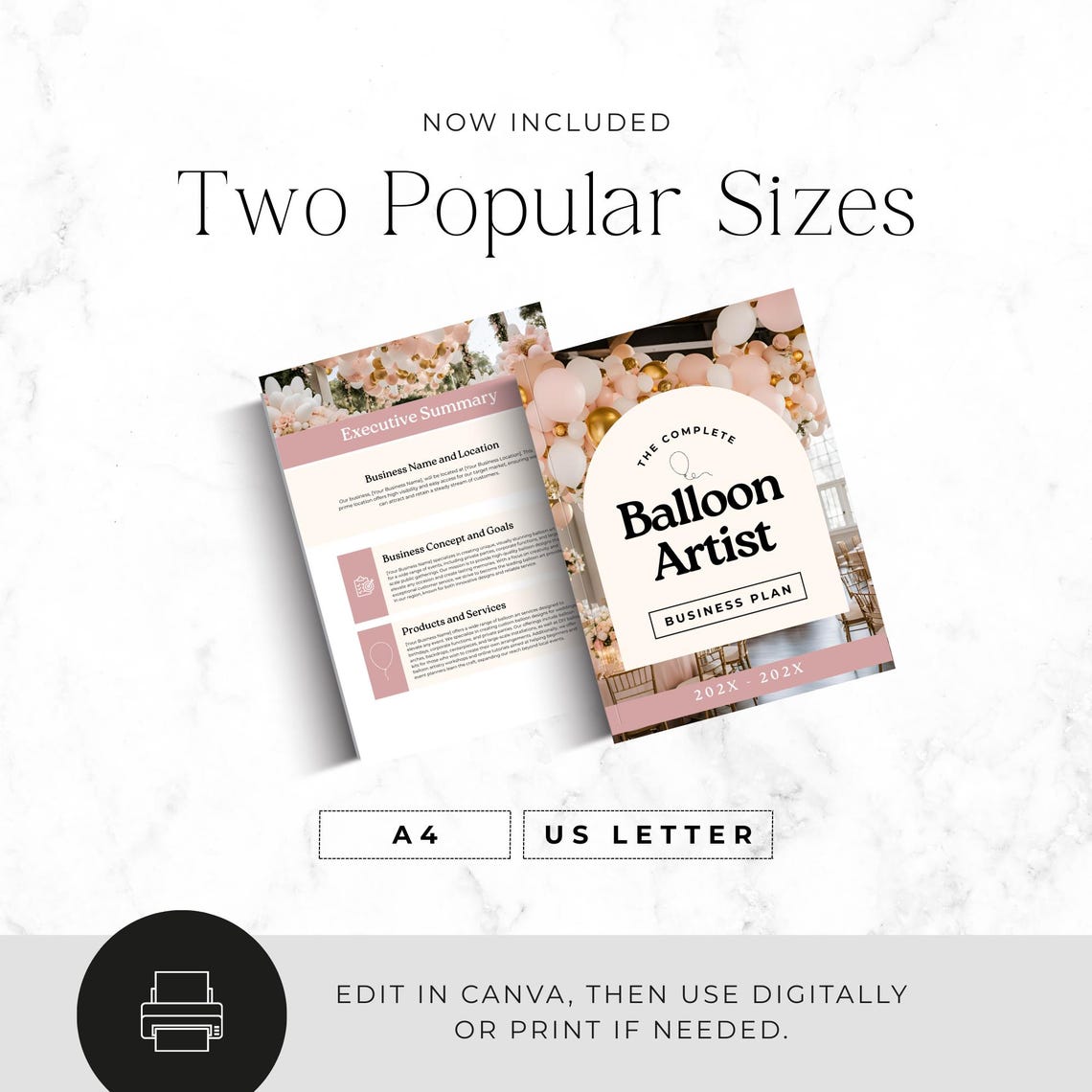 Balloon Artist Business Plan Template, Editable Canva Planner for ...