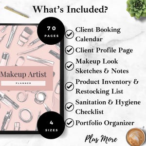 Makeup Artist Planner Templates MUA Scheduling Calendar Cosmetologist ...