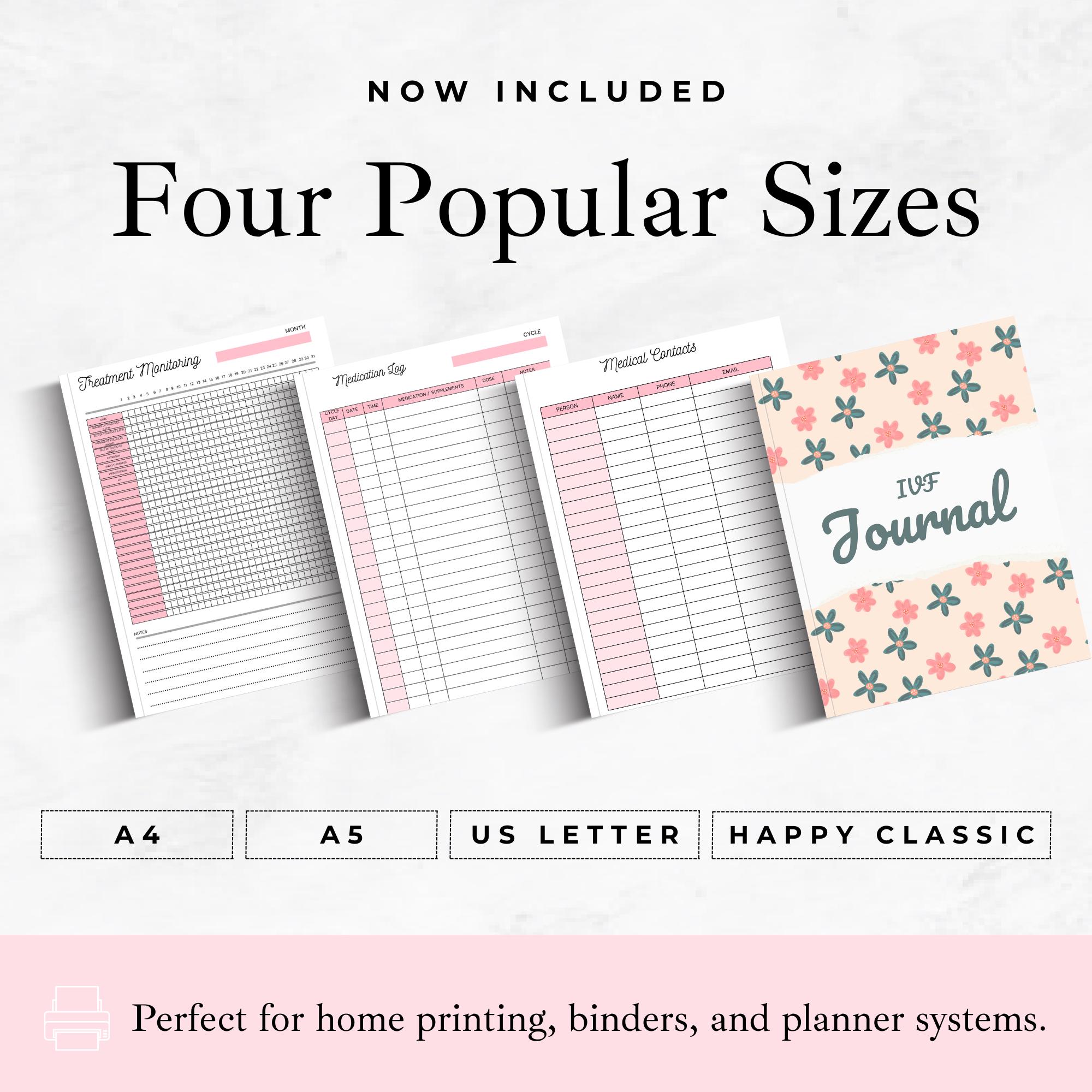 IVF Planner, Printable Fertility Journal, TTC Organizer, Infertility ...