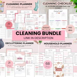 Editable Cleaning Planner Template Checklist Cleaning Schedule Editable ...