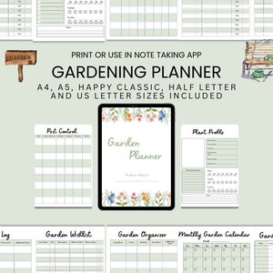 Printable Garden Planner for Gardening Journal Digital Seed Log Book ...