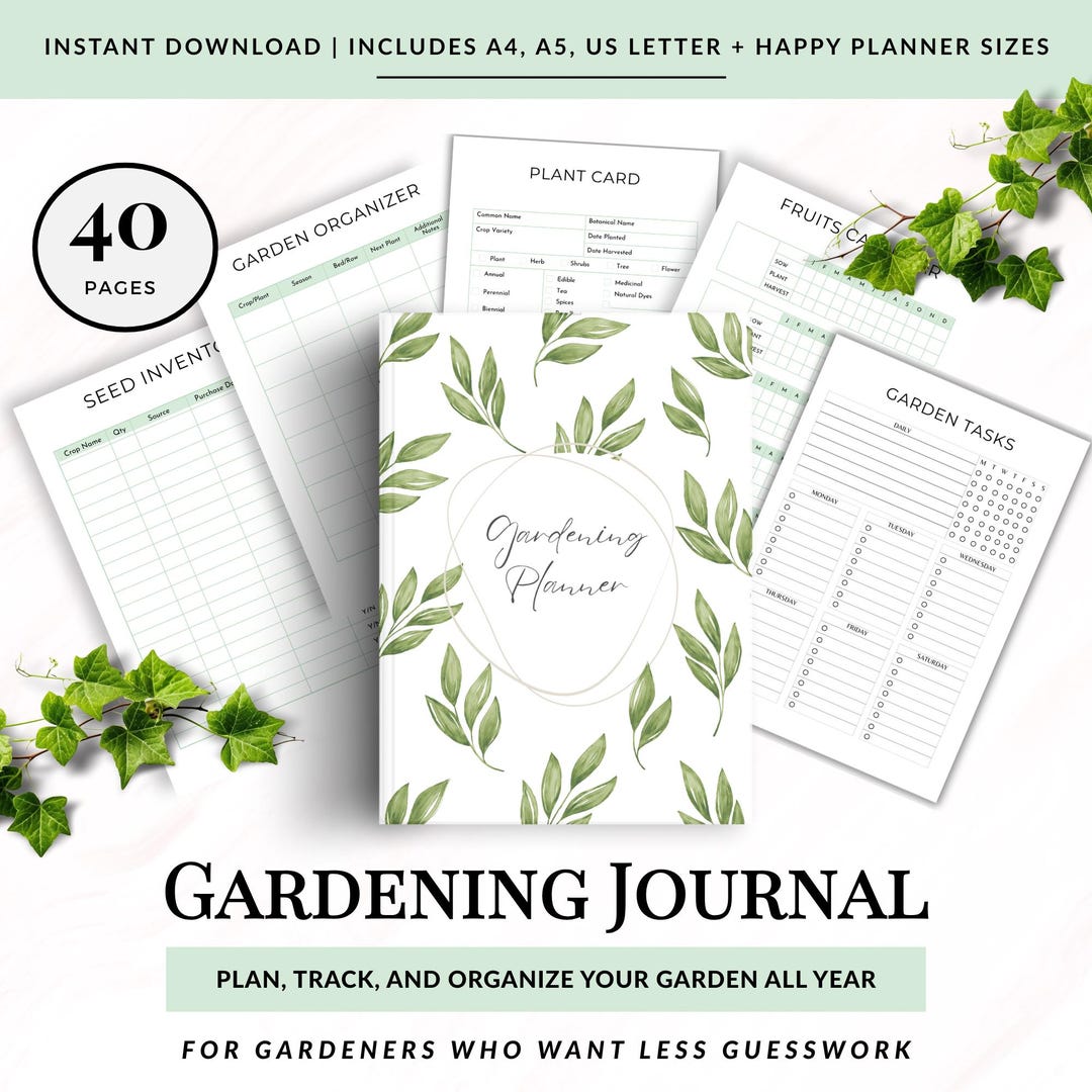 Printable Garden Planner for Beginners, Vegetable Garden Journal ...