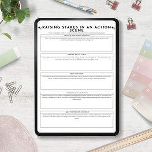 Novel Writing Workbook Pace Development Worksheets for Improving ...