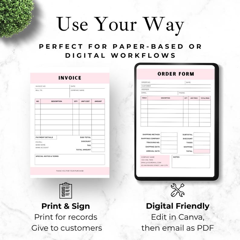 Bakery Order Form Template Canva, Cake Order Form, Order Tracker ...