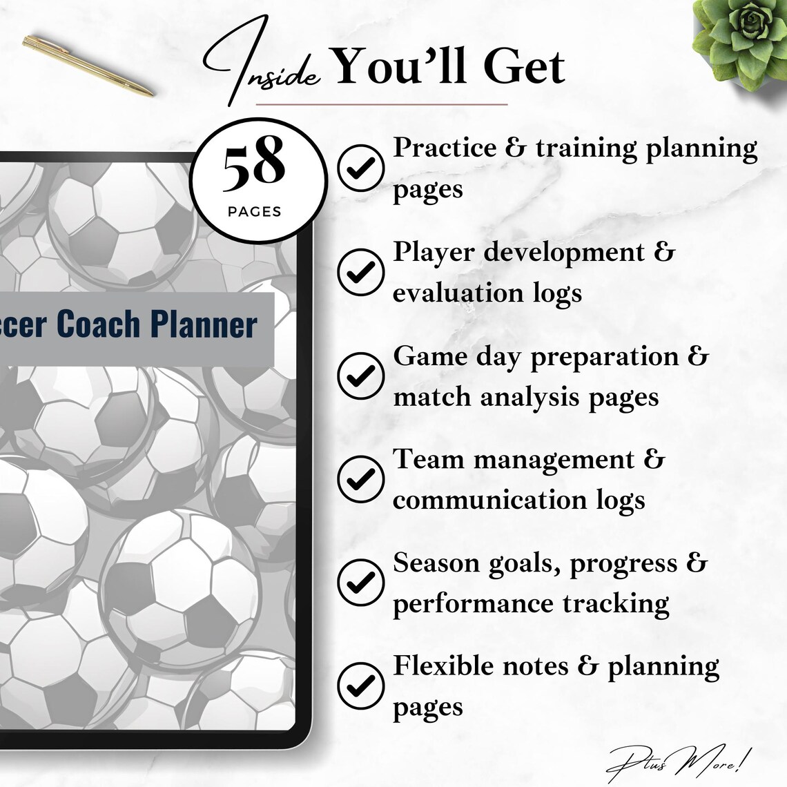 Soccer Coach Planner Printable, Soccer Training Template, Youth Soccer ...