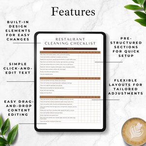 Restaurant Cleaning Checklist, Editable Template for Daily, Weekly, and ...
