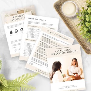 Editable Coaching Client Welcome Packet | Life Coach Intake Forms, New ...