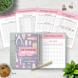 Nail Technician Planner Printable Nail Tech Business Bundle Appointment ...