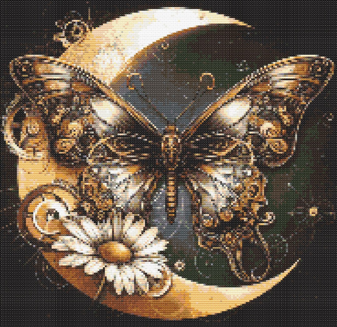 Steam Punk Butterfly Cross Stitch Pattern - Etsy