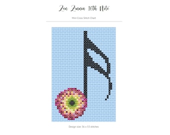 Music Notes Cross Stitch Pattern in Black - PDF File - Instant Download ...