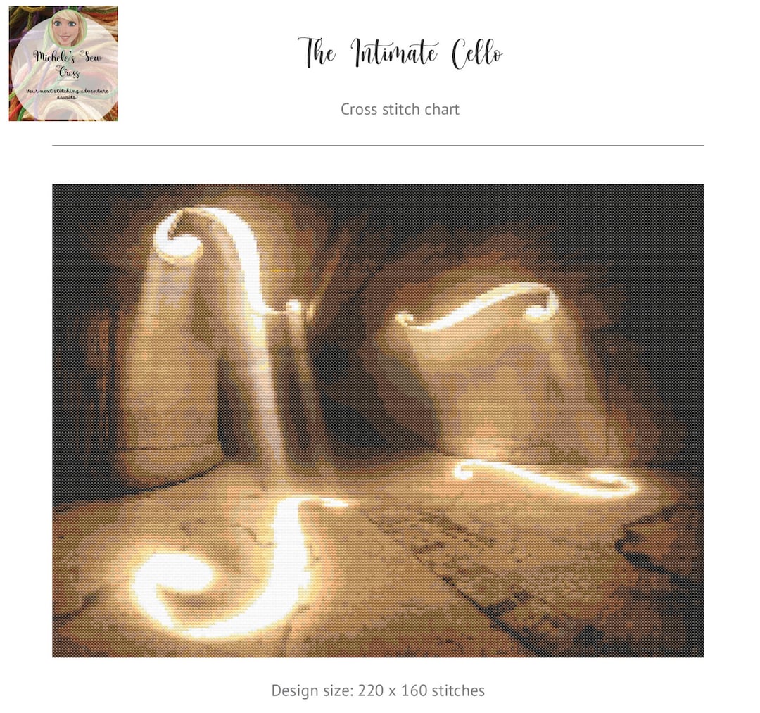 The Intimate Cello Counted Cross Stitch Pattern - Etsy