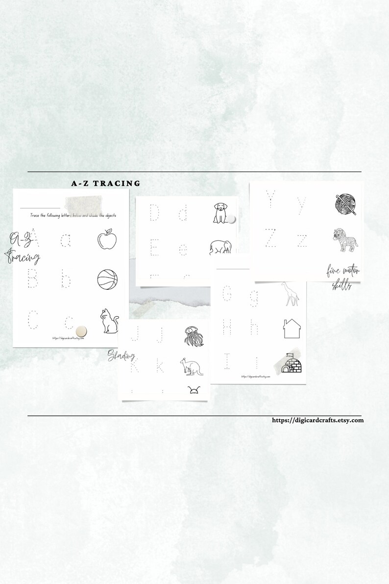 Alphabet Tracing Learn Letters Fine Motor Skills Handwriting Practice ...