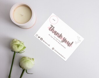 Electronic Thank You Card Template Digital Editable Digital - Etsy