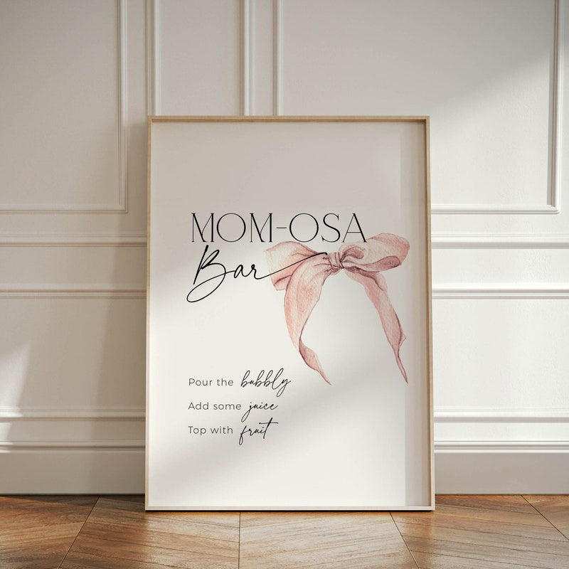 Mom Mosa Bar Sign - Etsy