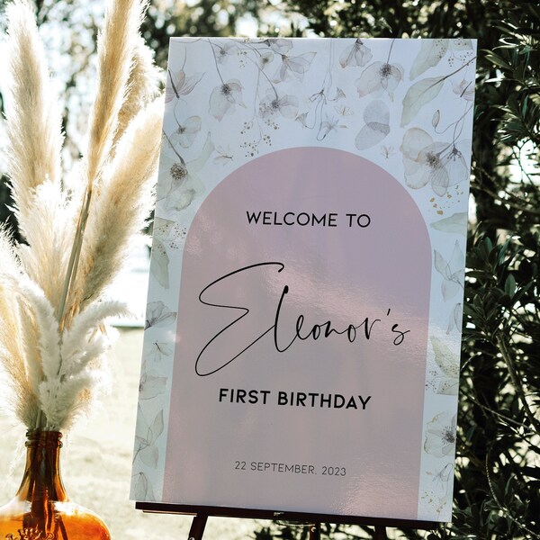 Fairy 1st Birthday Welcome Sign - Etsy