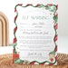 Elf Warning Letter PRINTABLE, Red Elf Boy Report Card Digital Download ...