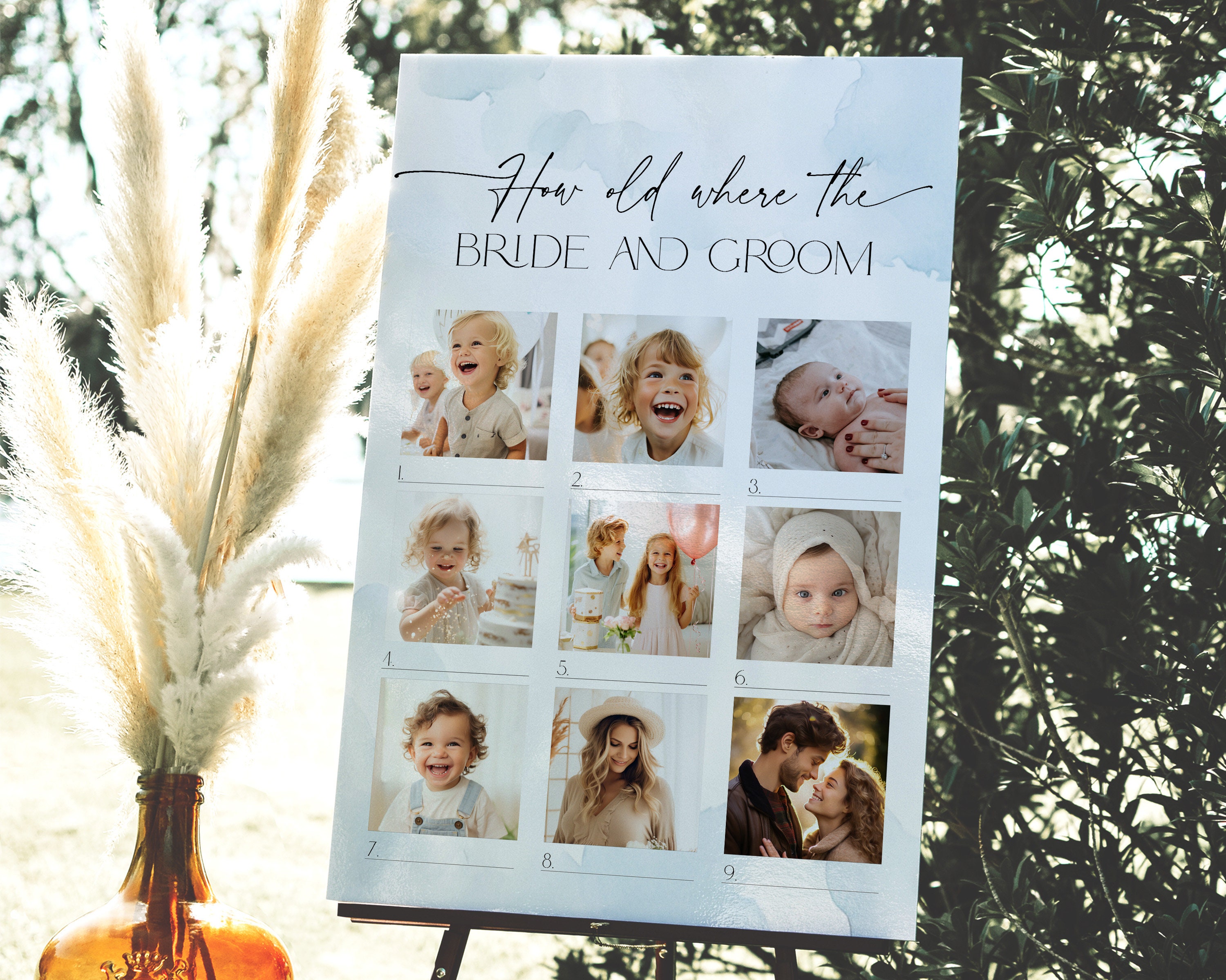How Old Were They Game Bridal Shower, Guess the Age of the Bride and ...