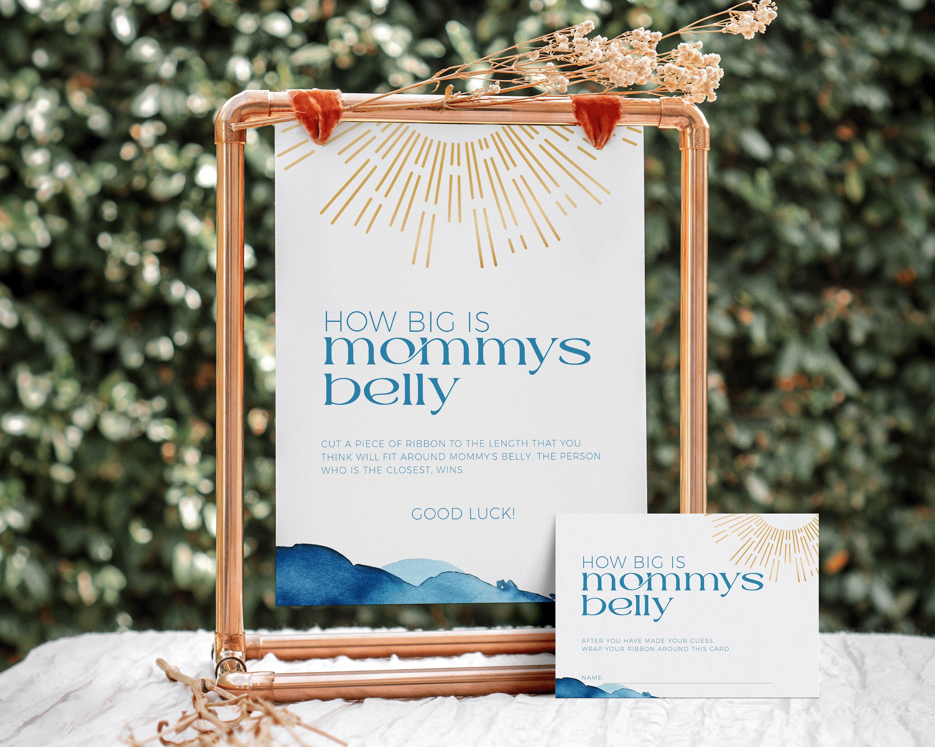 How Big is Mommy's Belly Sign and Ticket Set Here Comes the Son ...