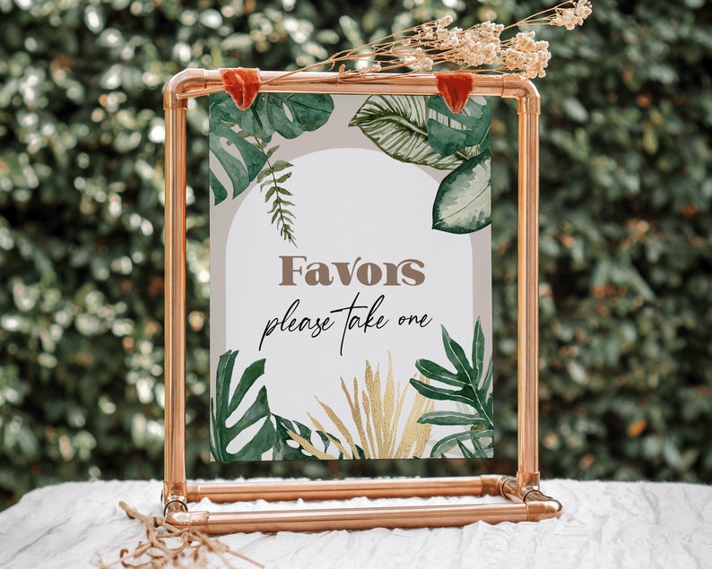 Tropical Two Wild Birthday Favor Sign Printable, Instant Download Editable Jungle Theme Thank ...