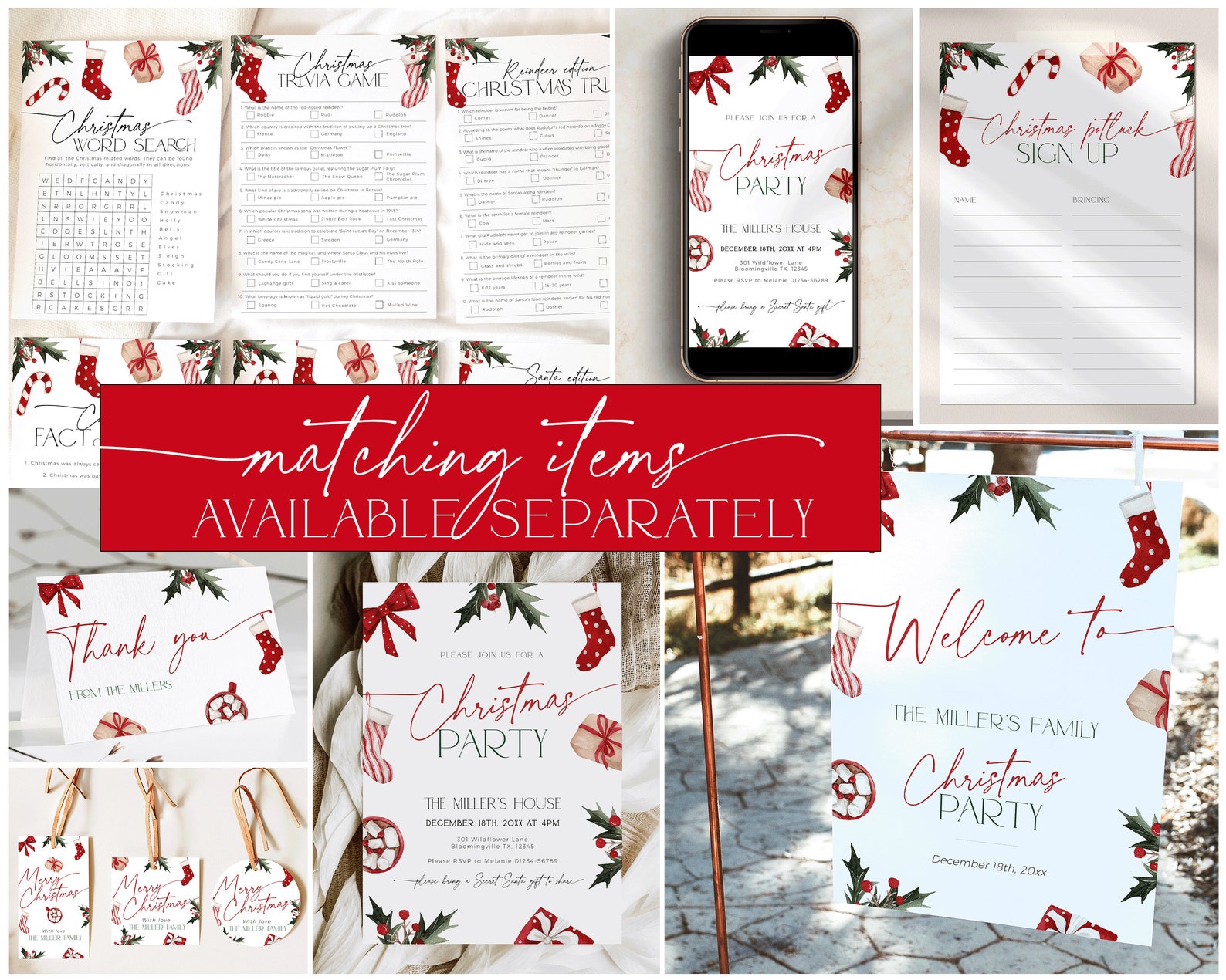 Christmas Questionnaire Printable, Office Xmas Party Gift Exchange ...