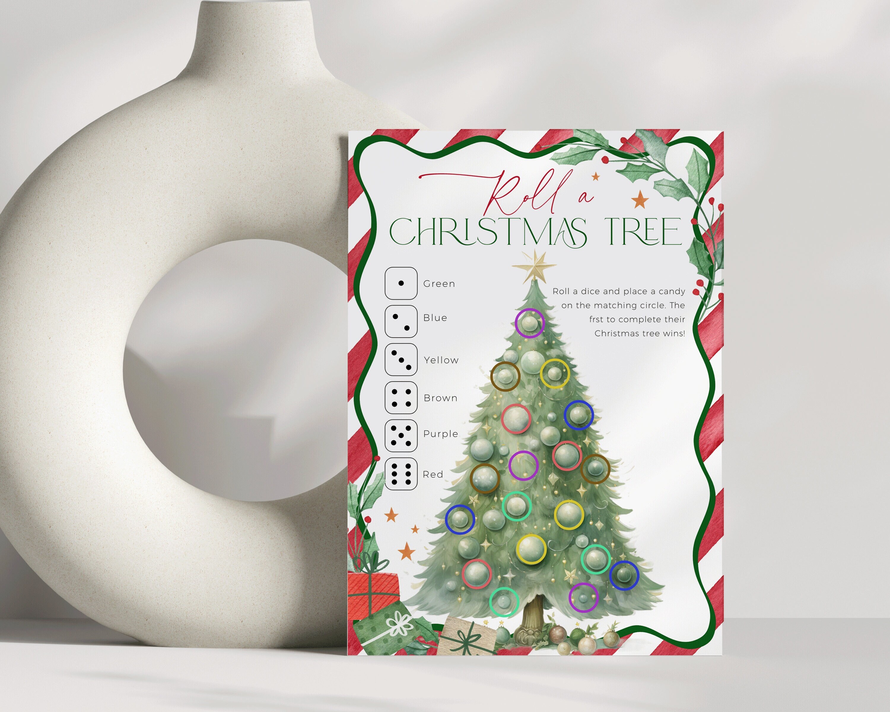 Fun Kids Candy Dice Game, Printable Winter Activity for Children, Roll ...