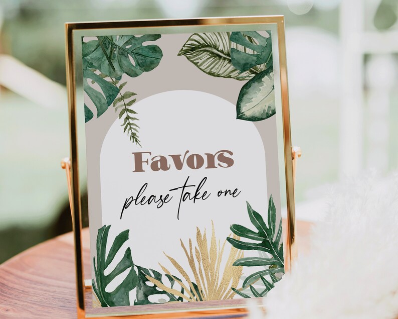 Tropical Two Wild Birthday Favor Sign Printable, Instant Download Editable Jungle Theme Thank ...