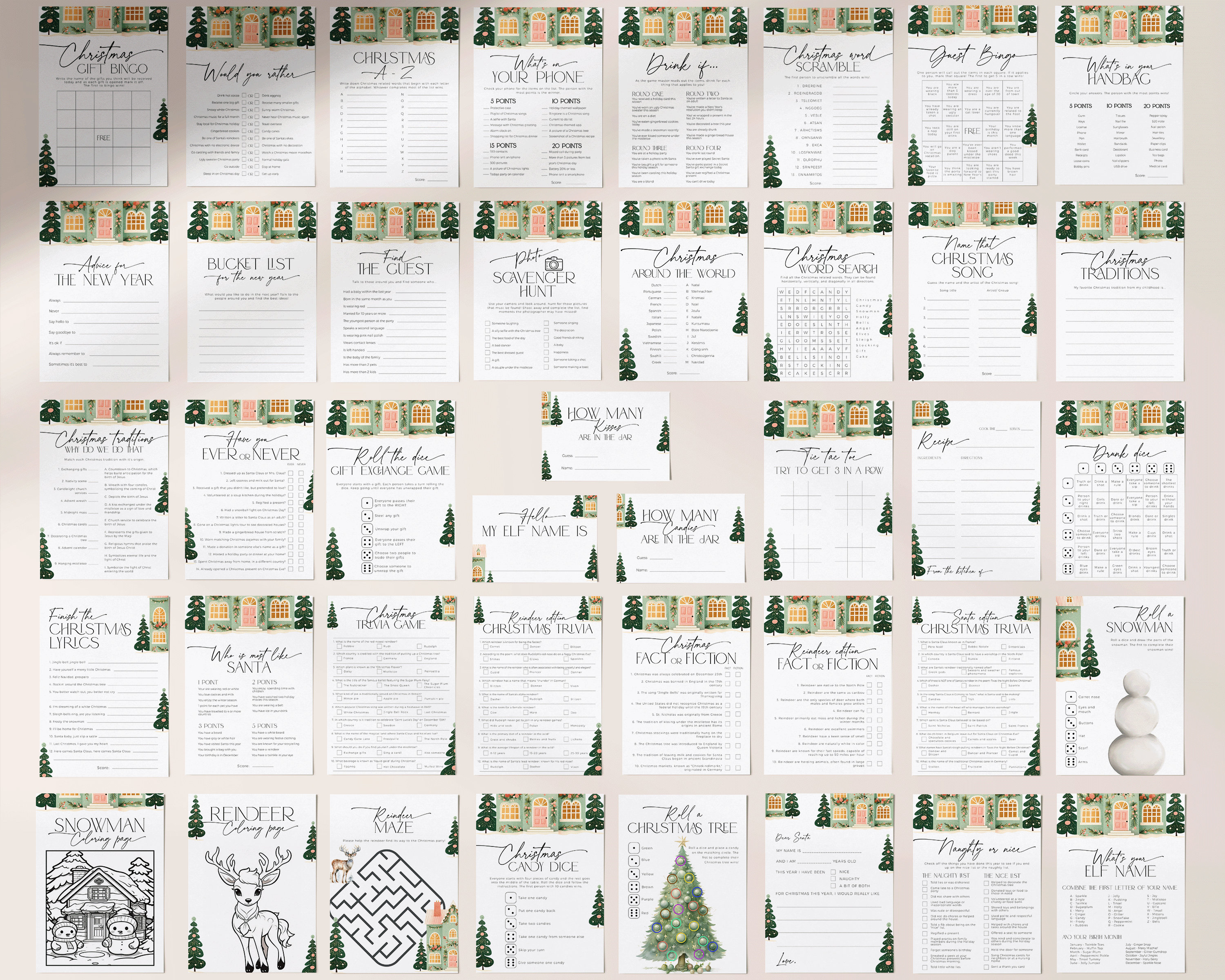 Best Office Christmas Party Games Fun Holiday Trivia Games to - Etsy