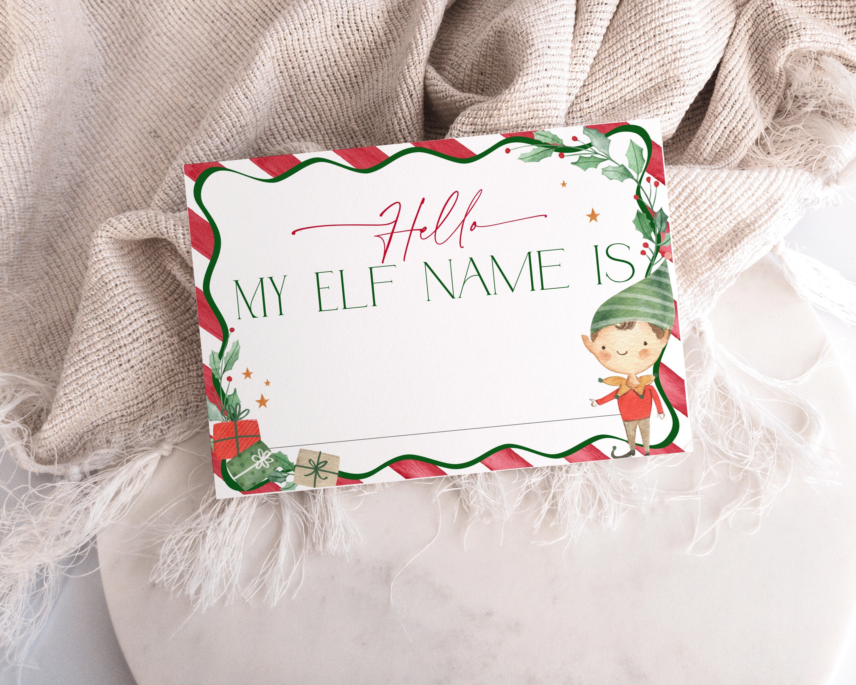 Elf Name Game PRINTABLE, Whats Your Elf Name Generator Template, Elf ...
