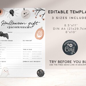 Pastel Halloween Gift Exchange Form Printable, Editable School Boo ...