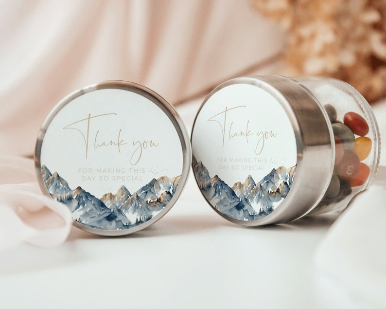 Mountain Theme Thank You Tags INSTANT DOWNLOAD, Woodland Favor Bag ...