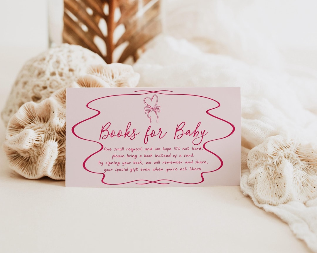 Plantilla de solicitud de libros de San Valentín con lazo para bebé ...