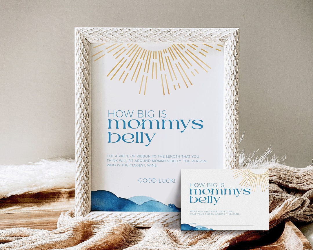 How Big is Mommy's Belly Sign and Ticket Set Here Comes the Son ...