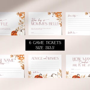 Fall in Love With Baby Shower Games Bundle, Editable Little Pumpkin on ...
