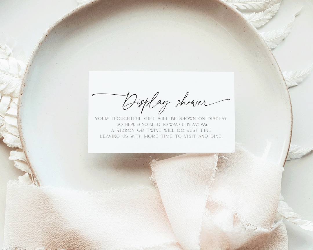 Unwrapped Gifts Display Bridal Shower Minimal PRINTABLE, Simple Wedding ...