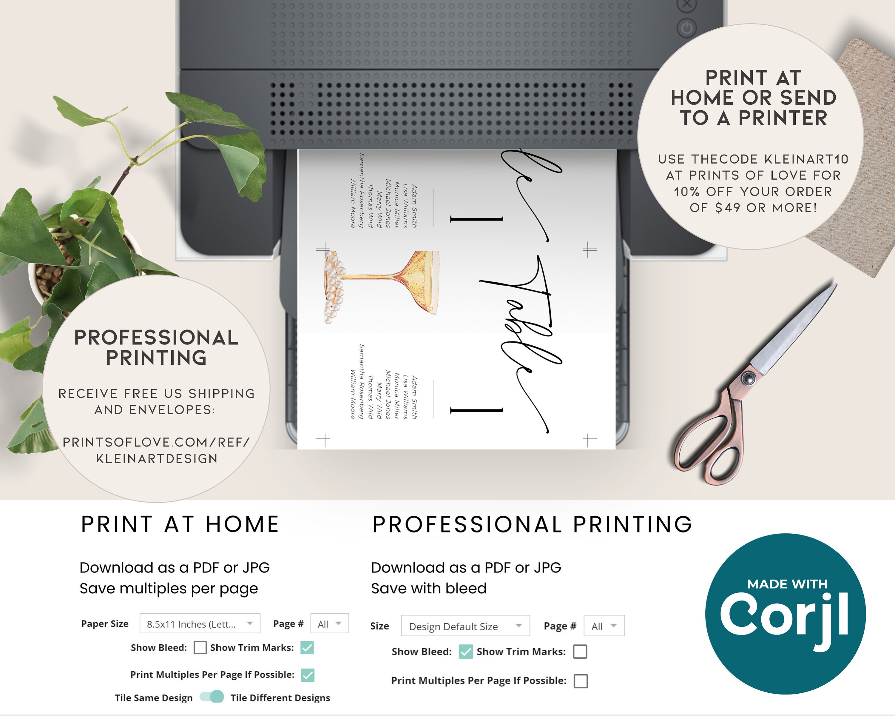Pearls and Prosecco Table Card Seating Chart Template, Brunch and ...