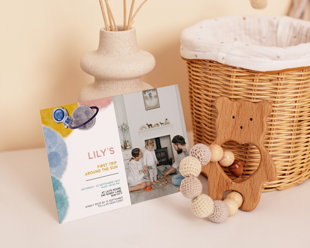 Space Birthday Invitation Photo Girls DIGITAL DOWNLOAD, Galaxy Theme Birthday Party Invite ...