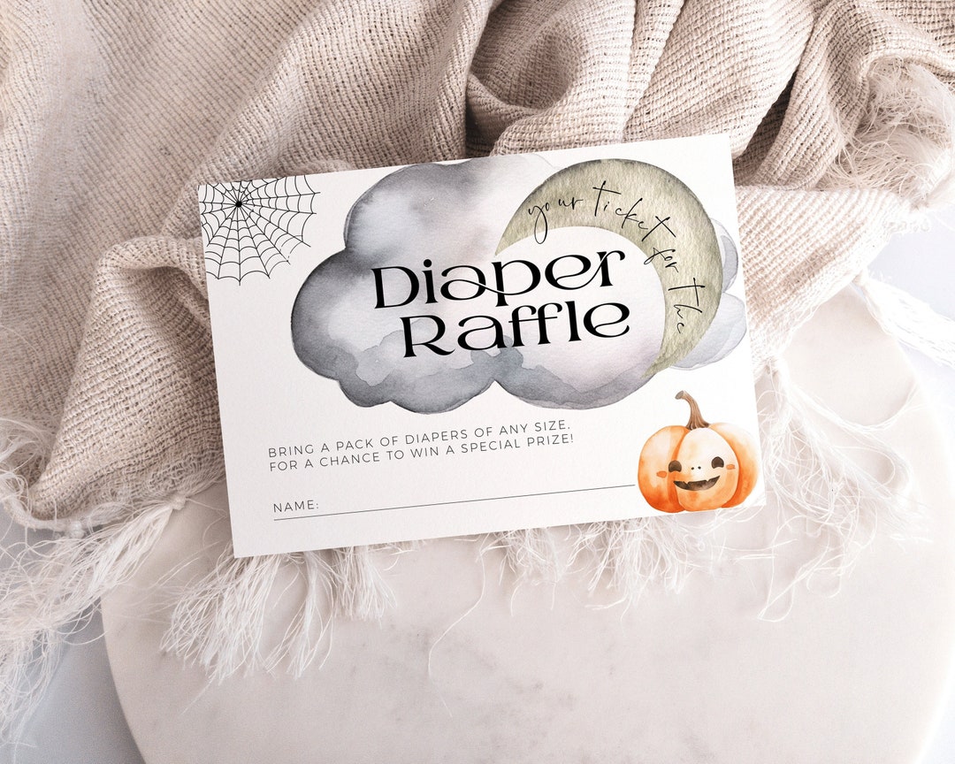 Diaper Raffle Ticket Little Boo is Almost Due Baby Shower Games ...