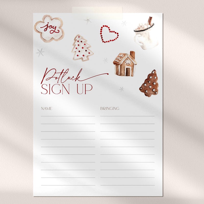 Cookie Sign up Sheet - Etsy