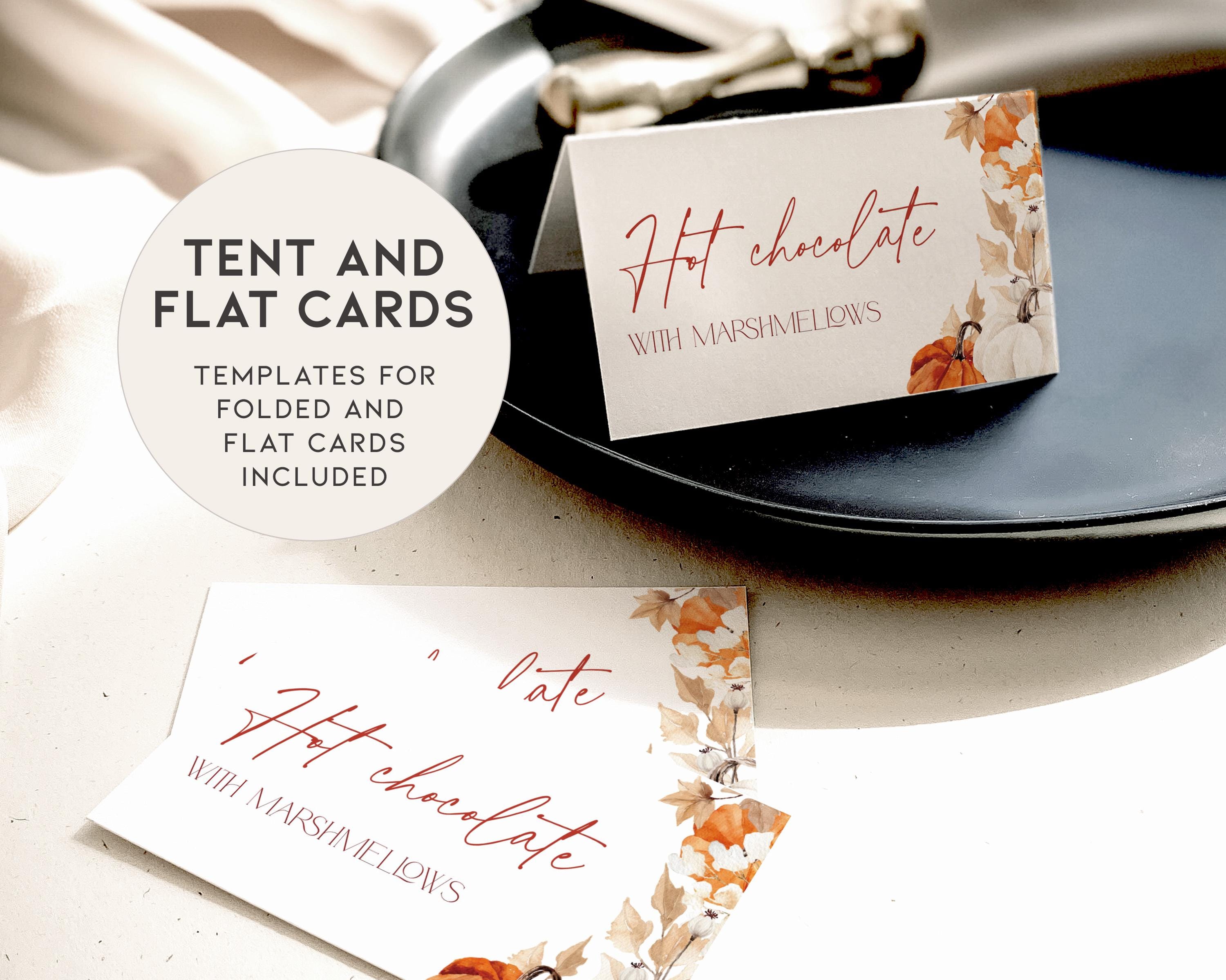 Thanksgiving Buffet Cards Template Folded, Fall in Love Dinner Party ...