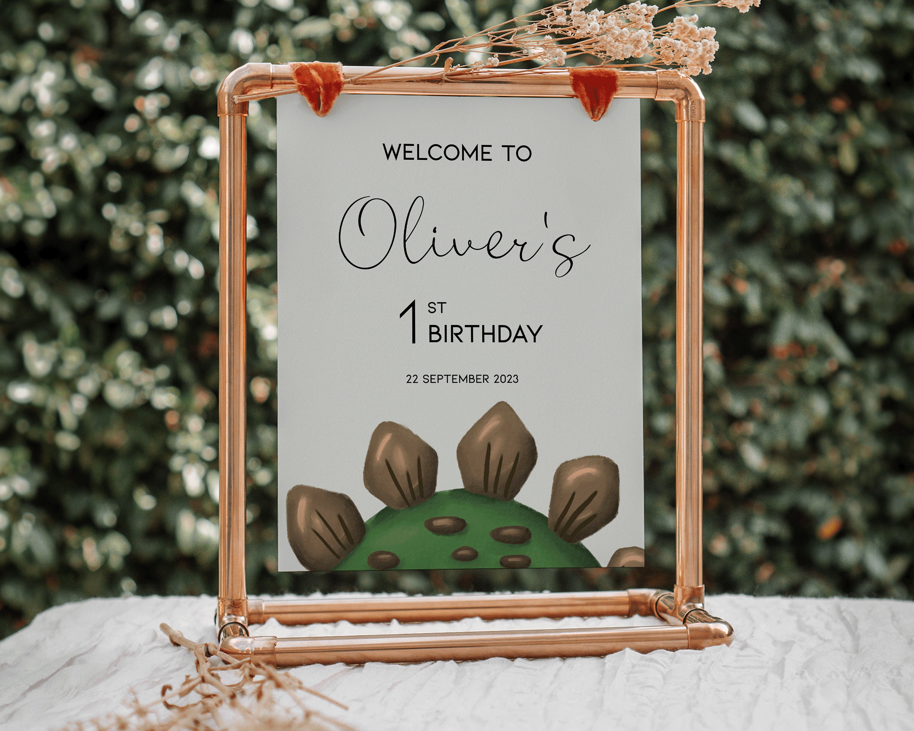 Dinosaur Birthday Welcome Sign Printable, T-rex Party Poster Boy ...