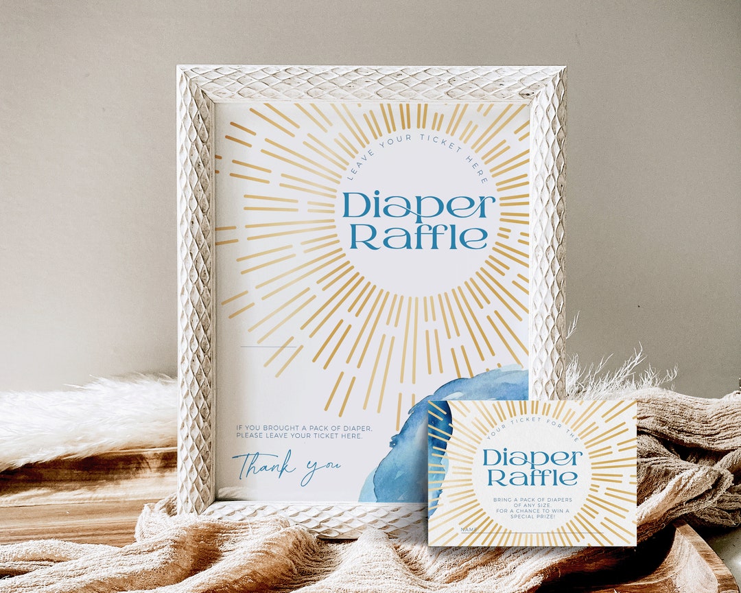 Sunshine Themed Diaper Raffle Bundle Boys PRINTABLE, Sonshine Baby ...