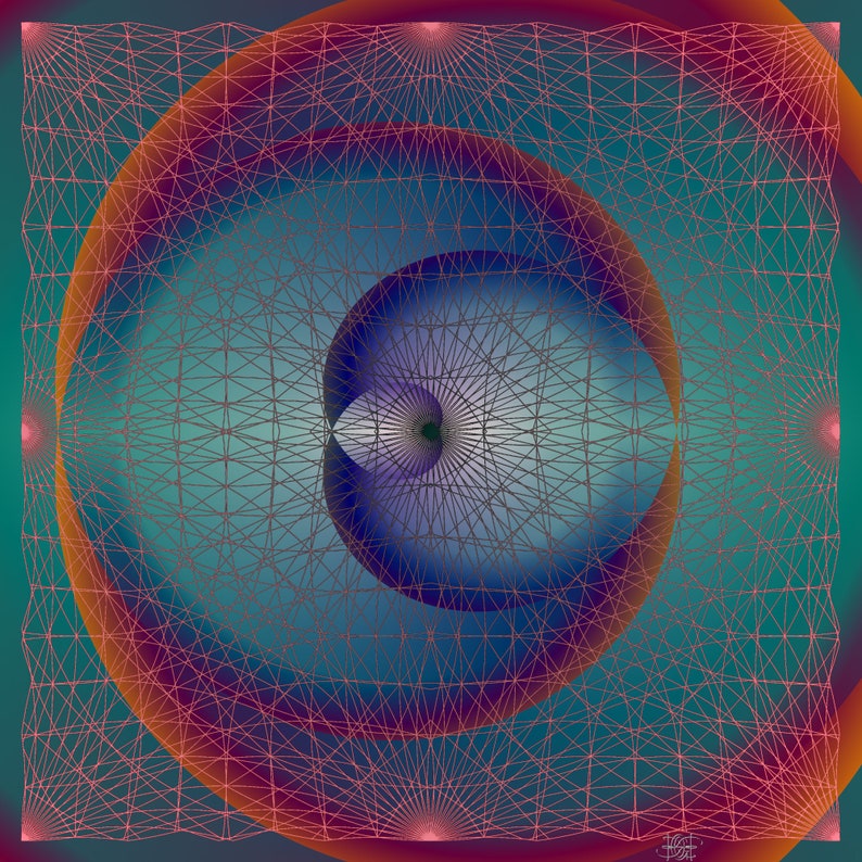 HEART SHAPED BOX. Multi Colored Abstract Digital Image. Using My Square ...