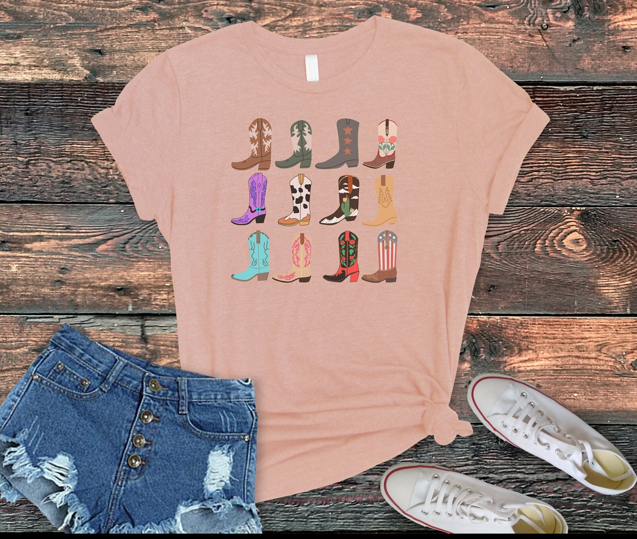 Cowboy Boots Shirt, Cowgirl Boots Shirt, Country Concert Shirt, Western ...