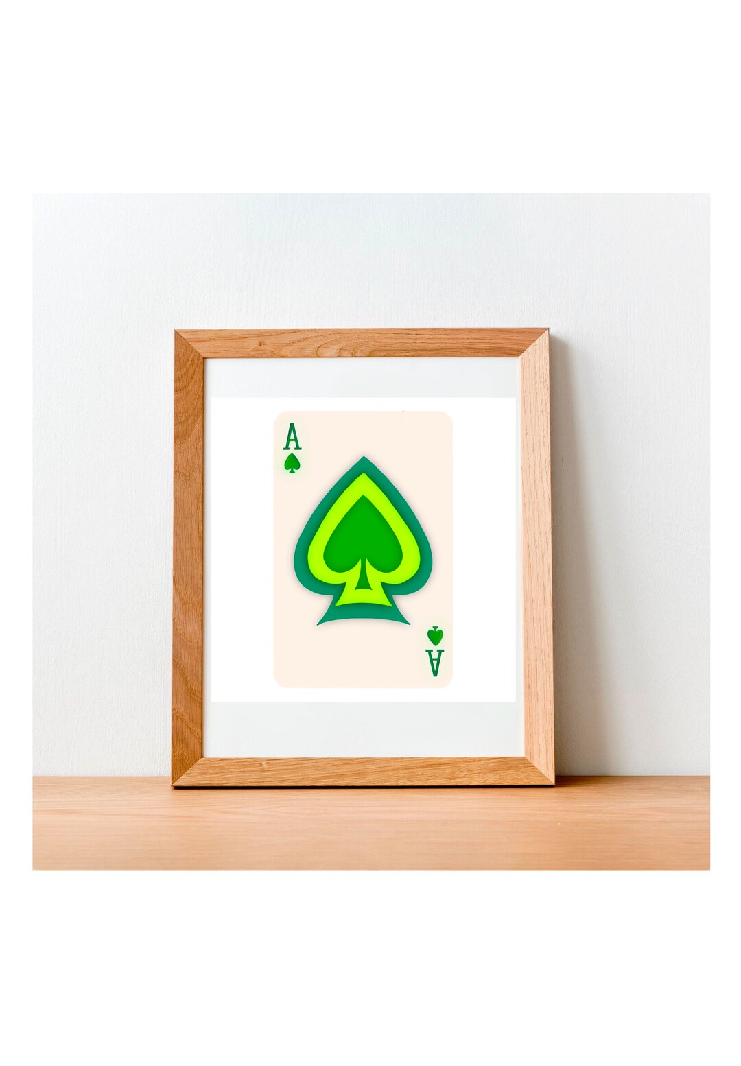 Green Ace of Spades Digital Print - Etsy