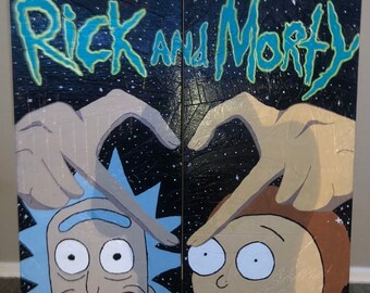 Rick and Morty Glow in the Dark - Etsy