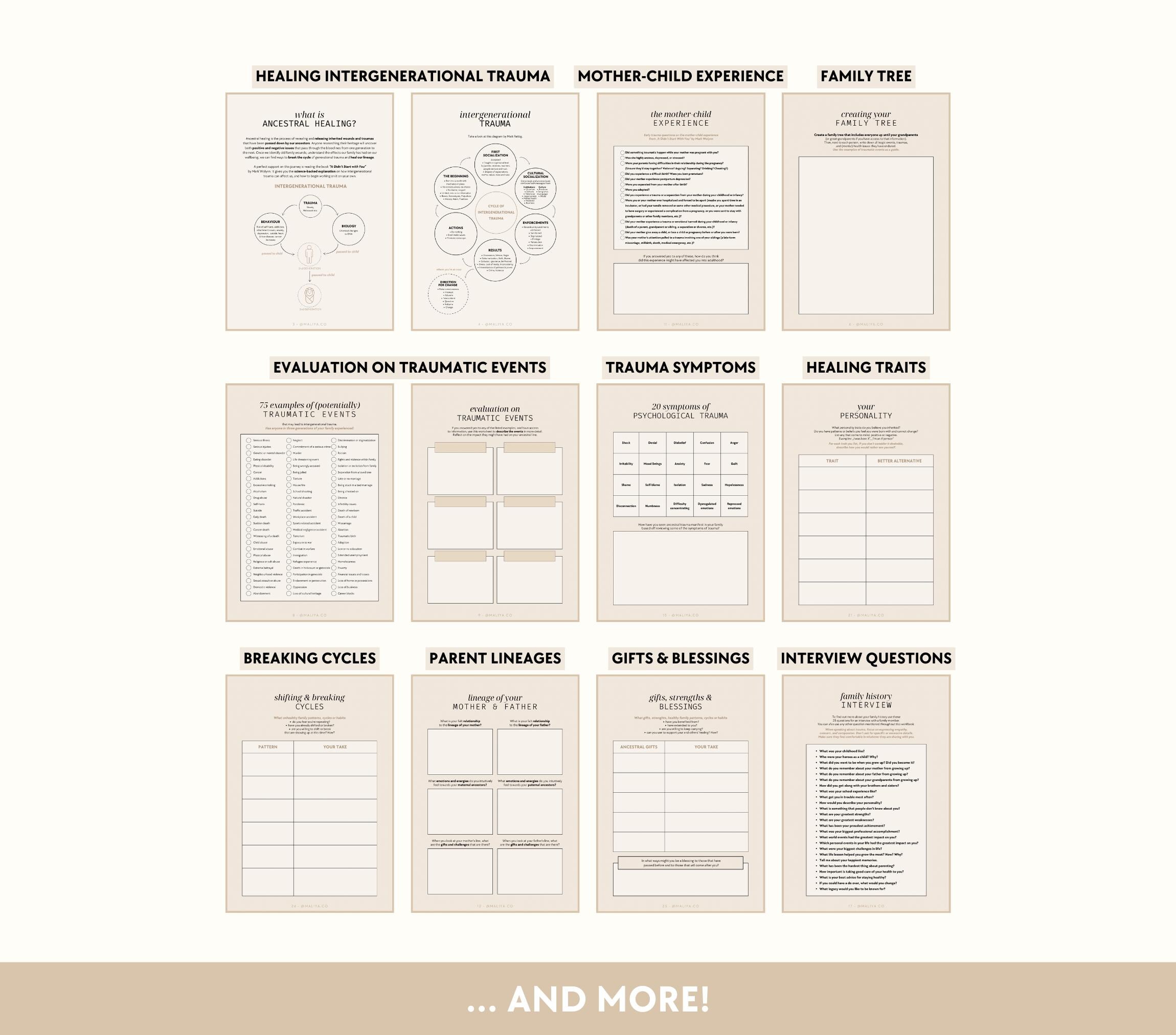 Ancestral Healing Workbook | Generational Trauma & Curses, Breaking ...